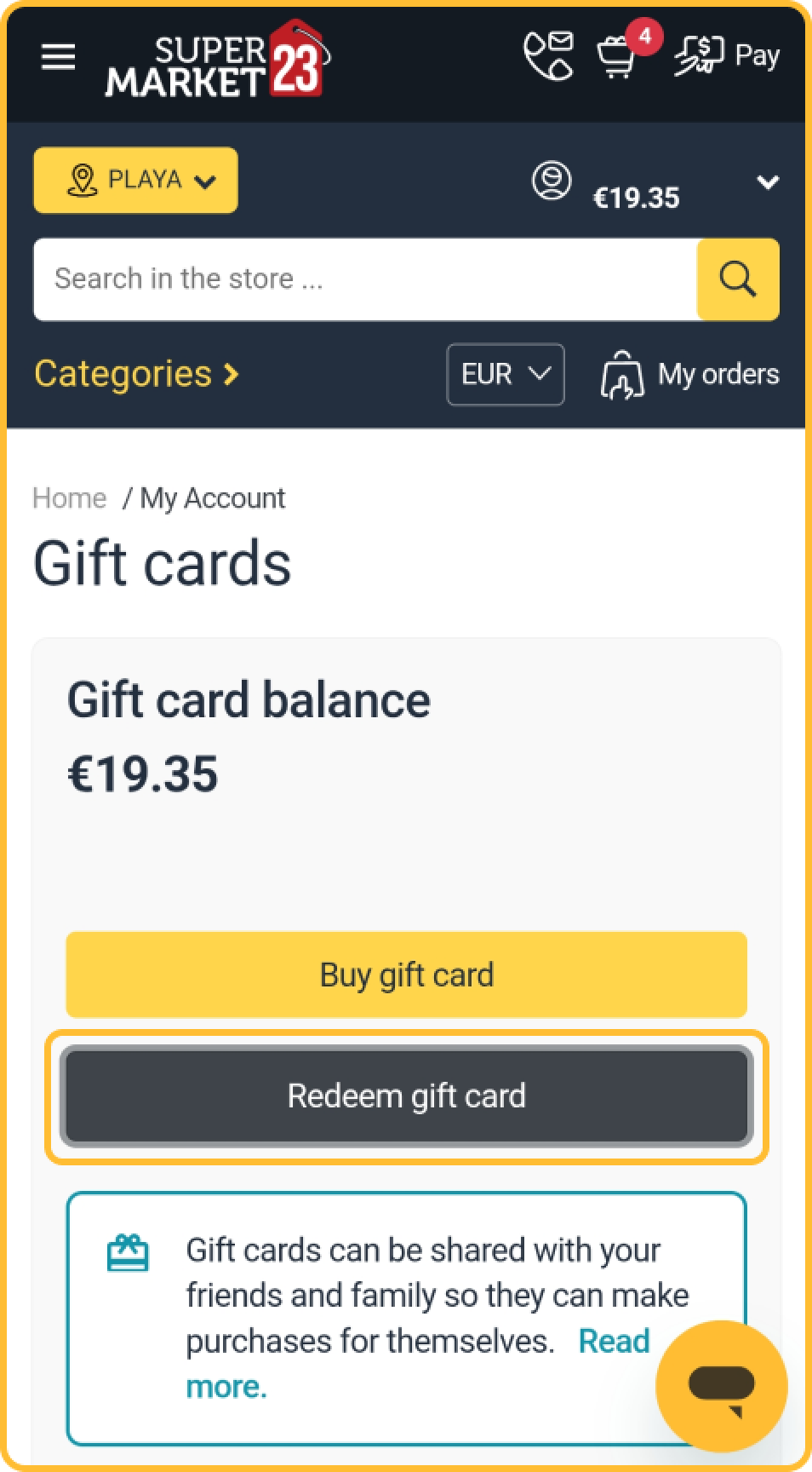 How do I redeem my Gift Card for credit? – Guide